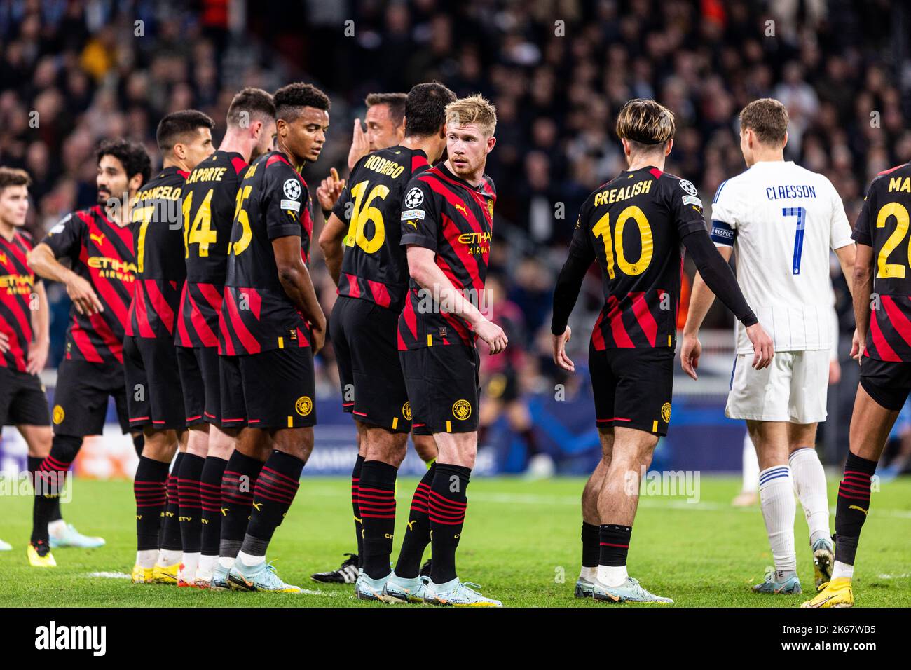 Copenhagen, Denmark. 11th Oct, 2022. Kevin De Bruyne (17) of Manchester ...