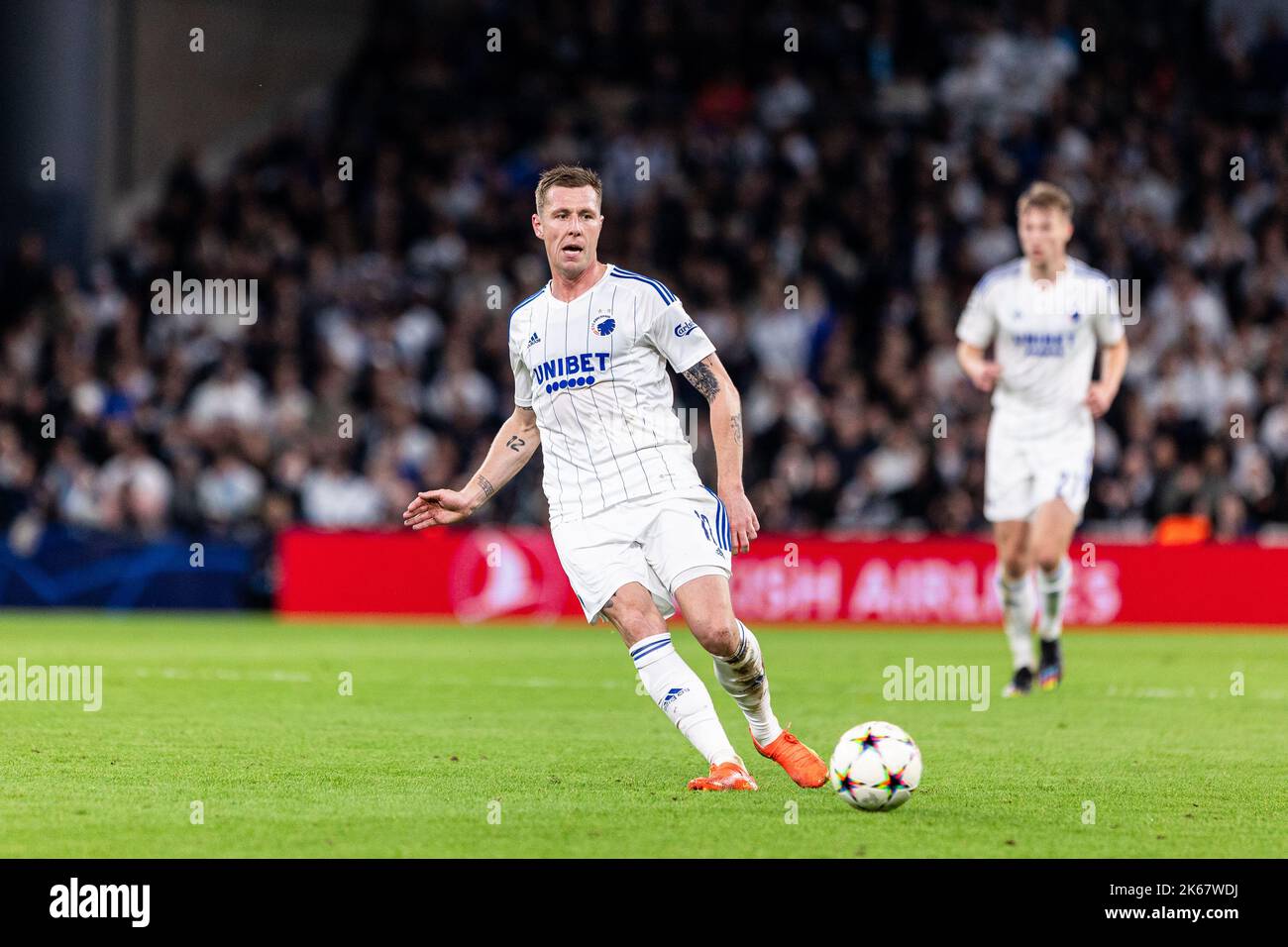 Copenhagen, Denmark. 11th Oct, 2022. Lukas Lerager (12) of FC ...