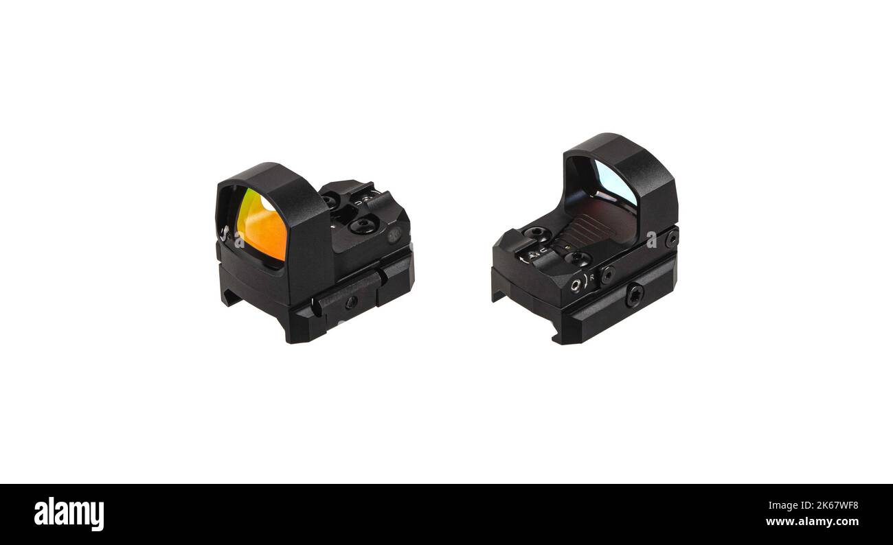 Modern optical collimator sight. Aiming device for shooting at short ...