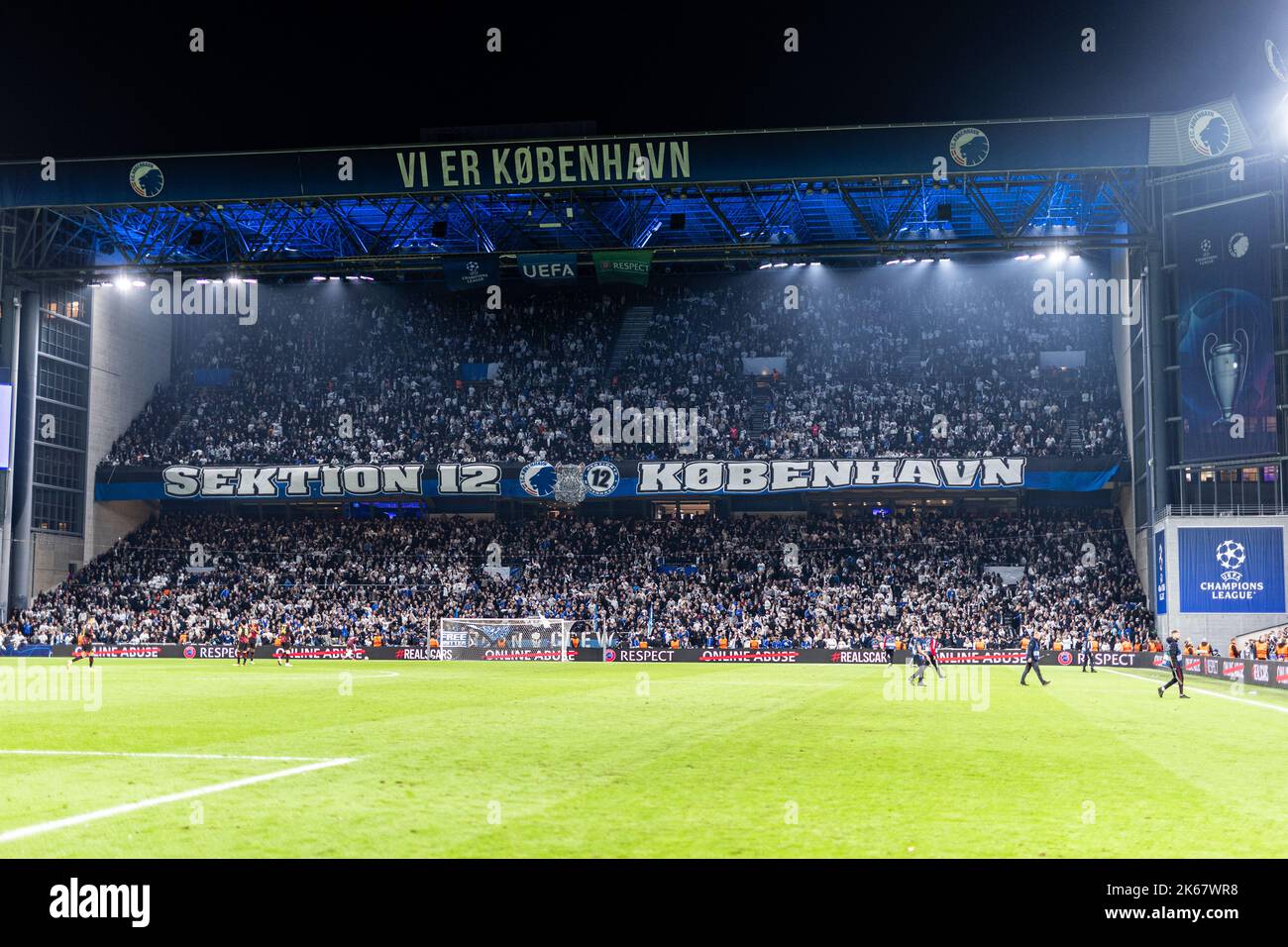 Copenhagen, Denmark. 11th Oct, 2022. Football fans of FC Copenhagen ...