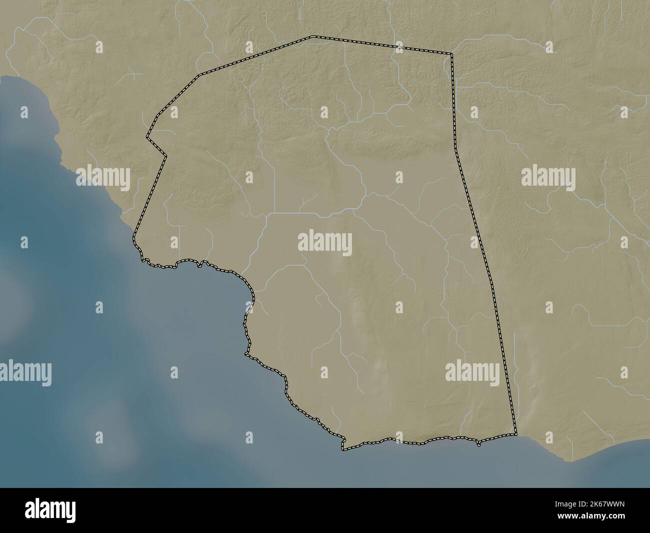 Saint Elizabeth, parish of Jamaica. Elevation map colored in wiki style ...