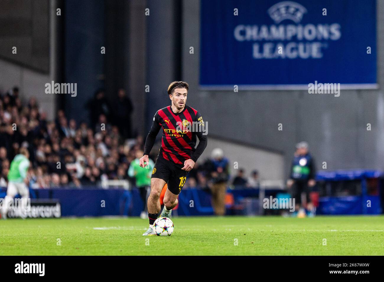 Copenhagen, Denmark. 11th Oct, 2022. Jack Grealish (10) of Manchester ...