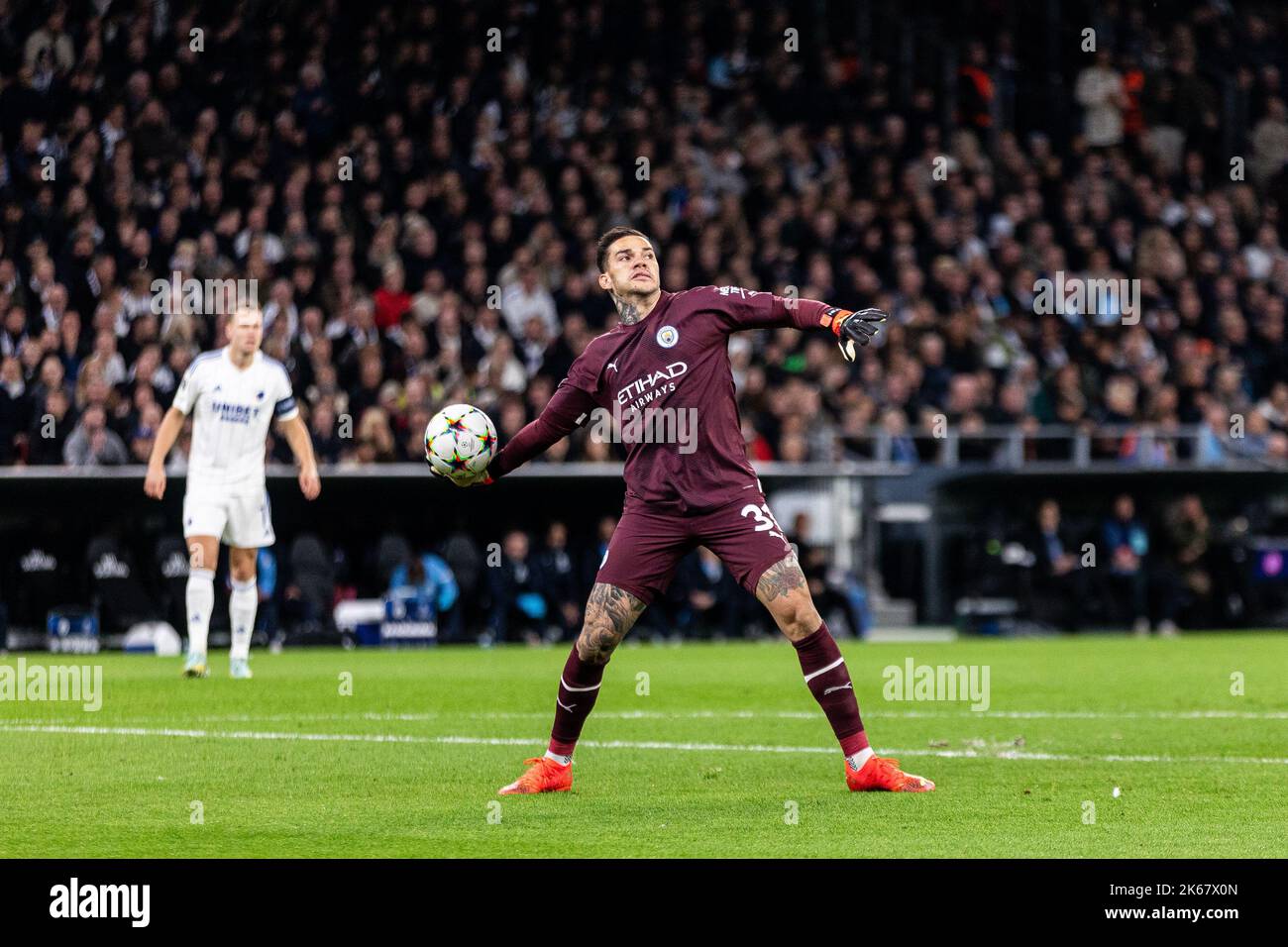 Copenhagen, Denmark. 11th Oct, 2022. Goalkeeper Ederson (31) of ...
