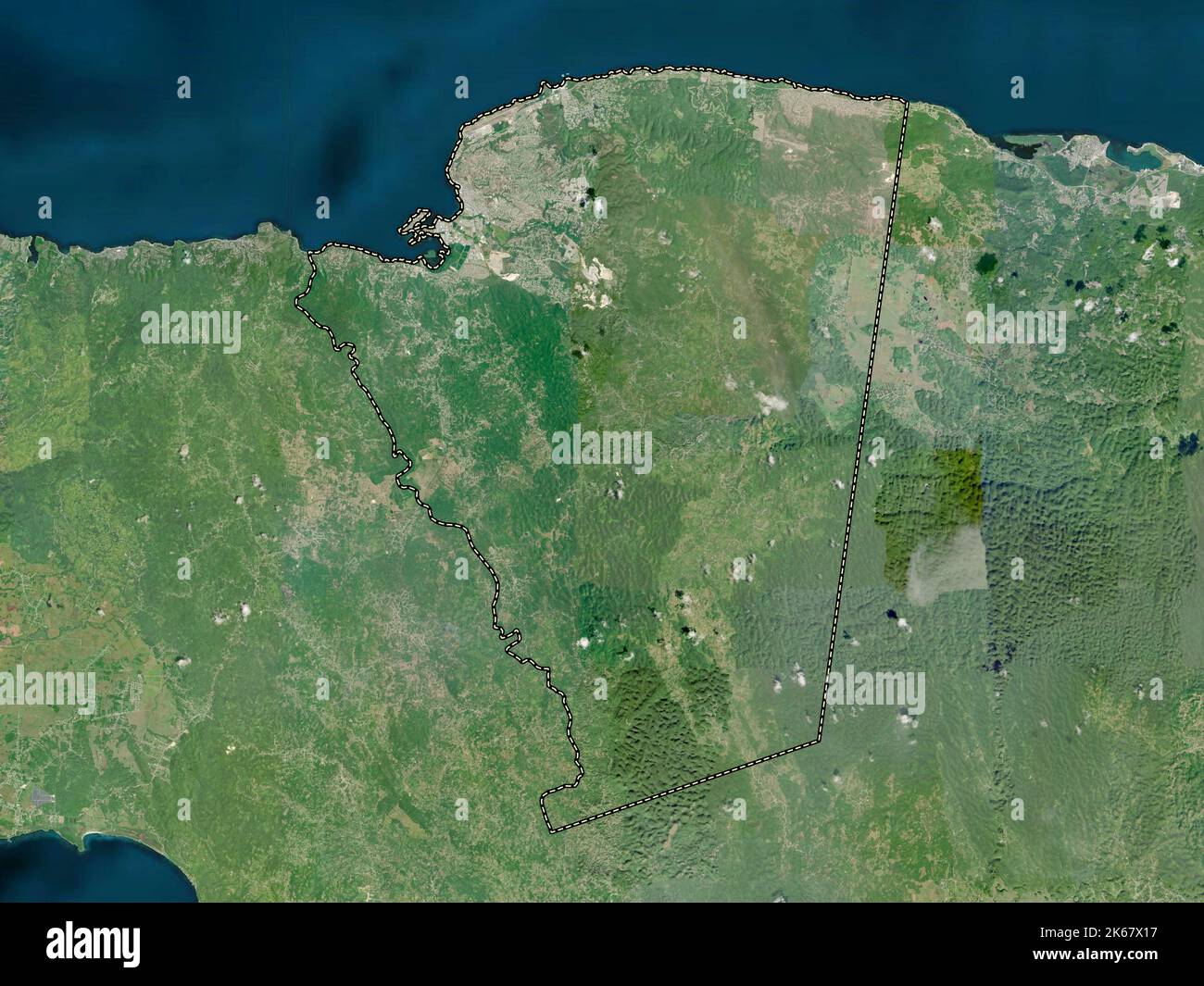 Saint James, parish of Jamaica. High resolution satellite map Stock ...
