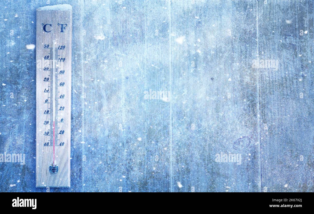 coldness winter season banner background Stock Photo - Alamy