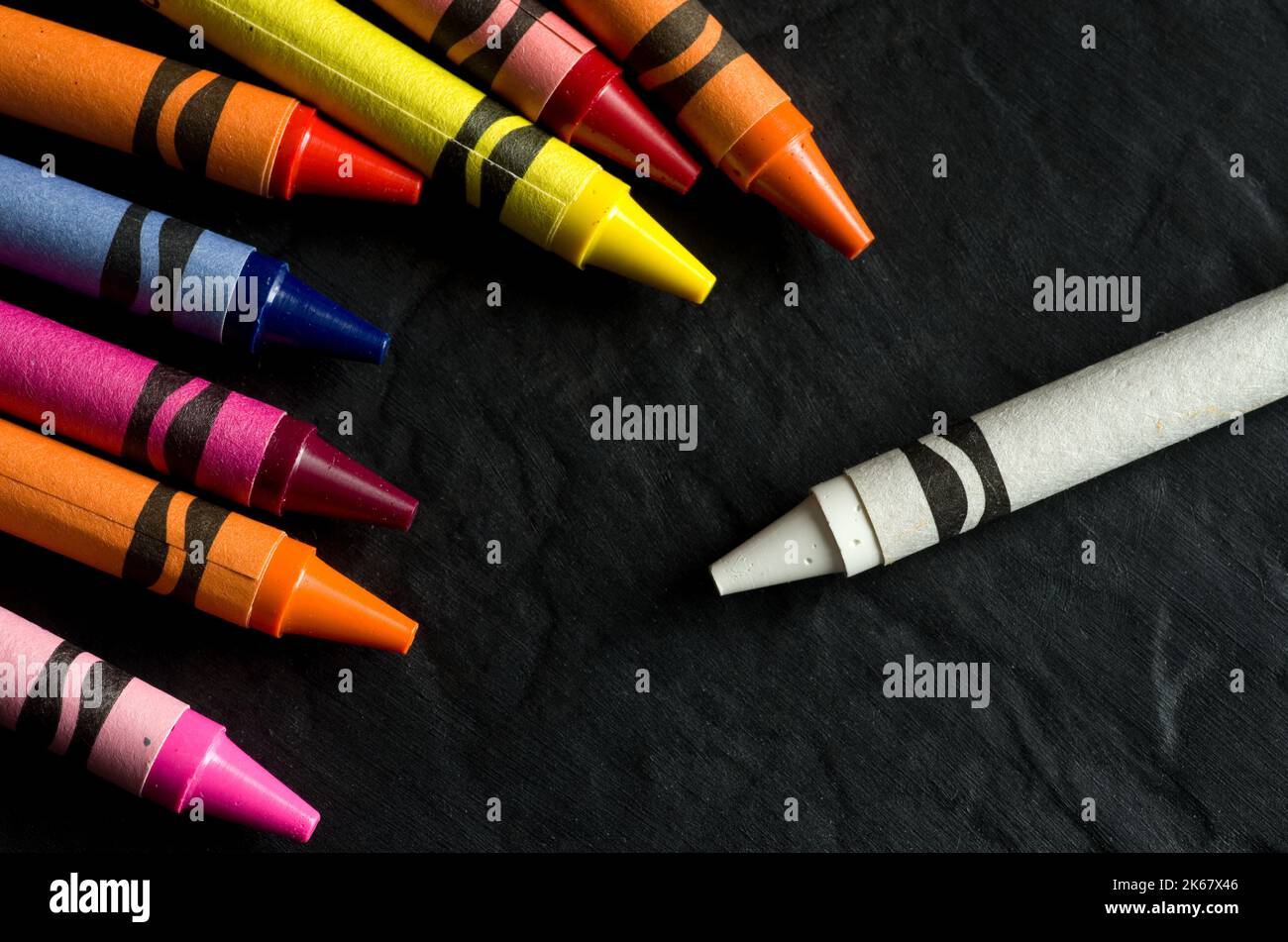 Macro with Selective Focus of Coloring Crayons Horizontal Stock Photo ...