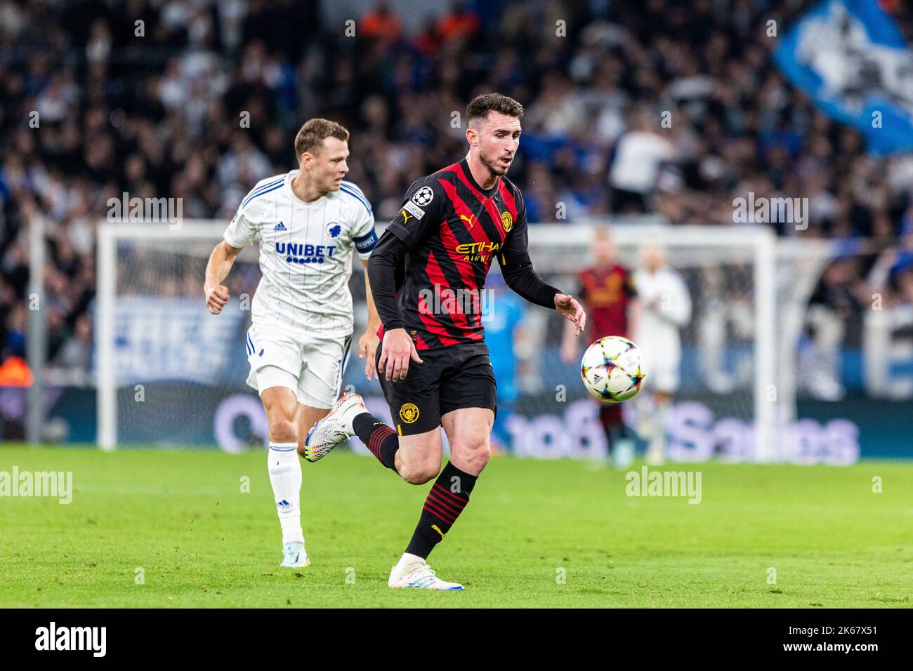 Copenhagen, Denmark. 11th Oct, 2022. Aymeric Laporte (16) of Manchester ...