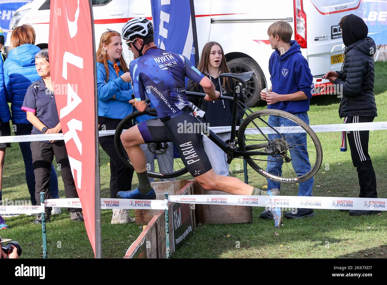 09.10.2022 Derby, England. Cyclocross. Finn Mansfield (Clash Racing) in ...