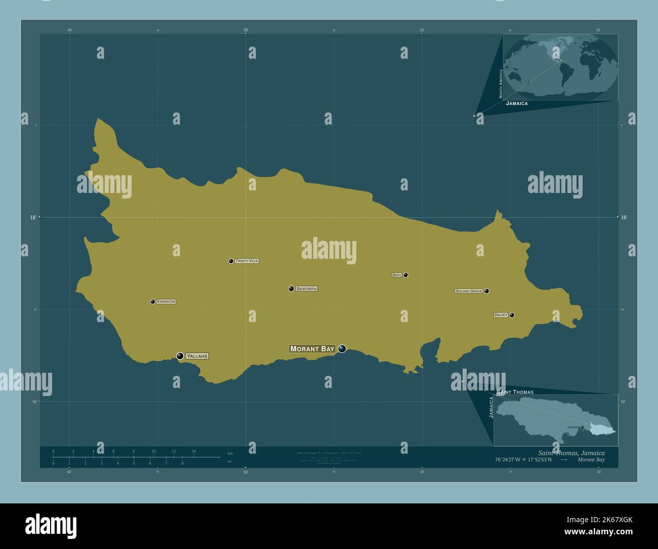 Morant bay map hi-res stock photography and images - Alamy