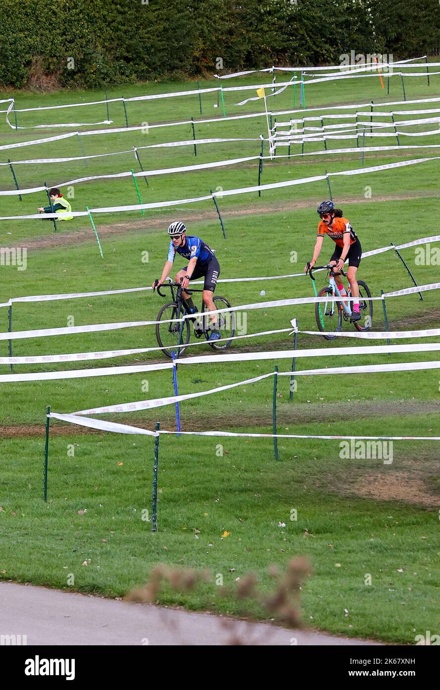 09.10.2022 Derby, England. Cyclocross. Finn Mansfield (Clash Racing) in ...
