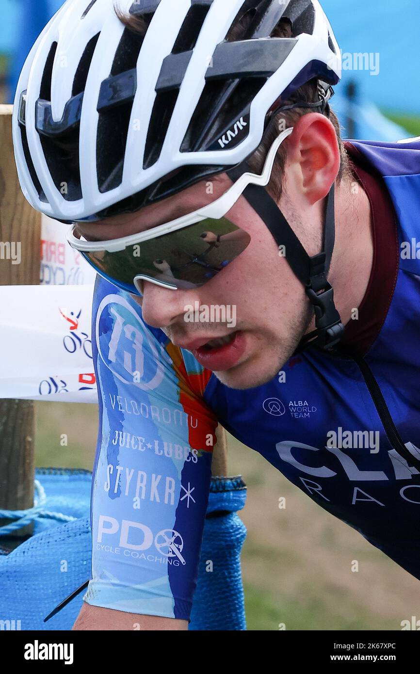 09.10.2022 Derby, England. Cyclocross. Finn Mansfield (Clash Racing) in ...