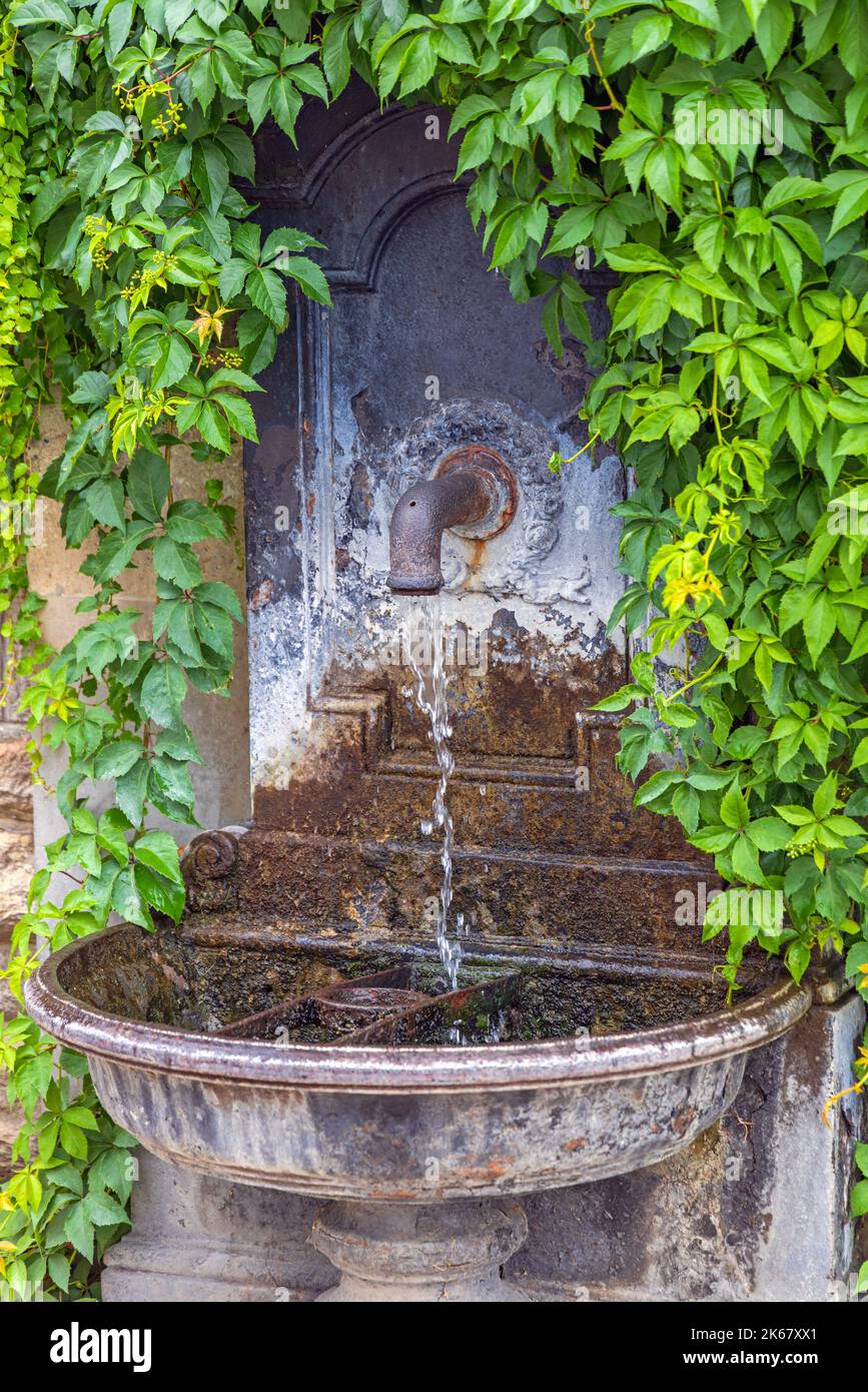 Cast Iron Drinking Clean Water Flow Fountain in Budapest Stock Photo ...