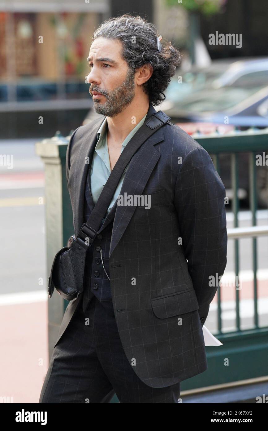 New York, NY, USA. 11th Oct, 2022. Tahar Rahim on location for MADAME ...