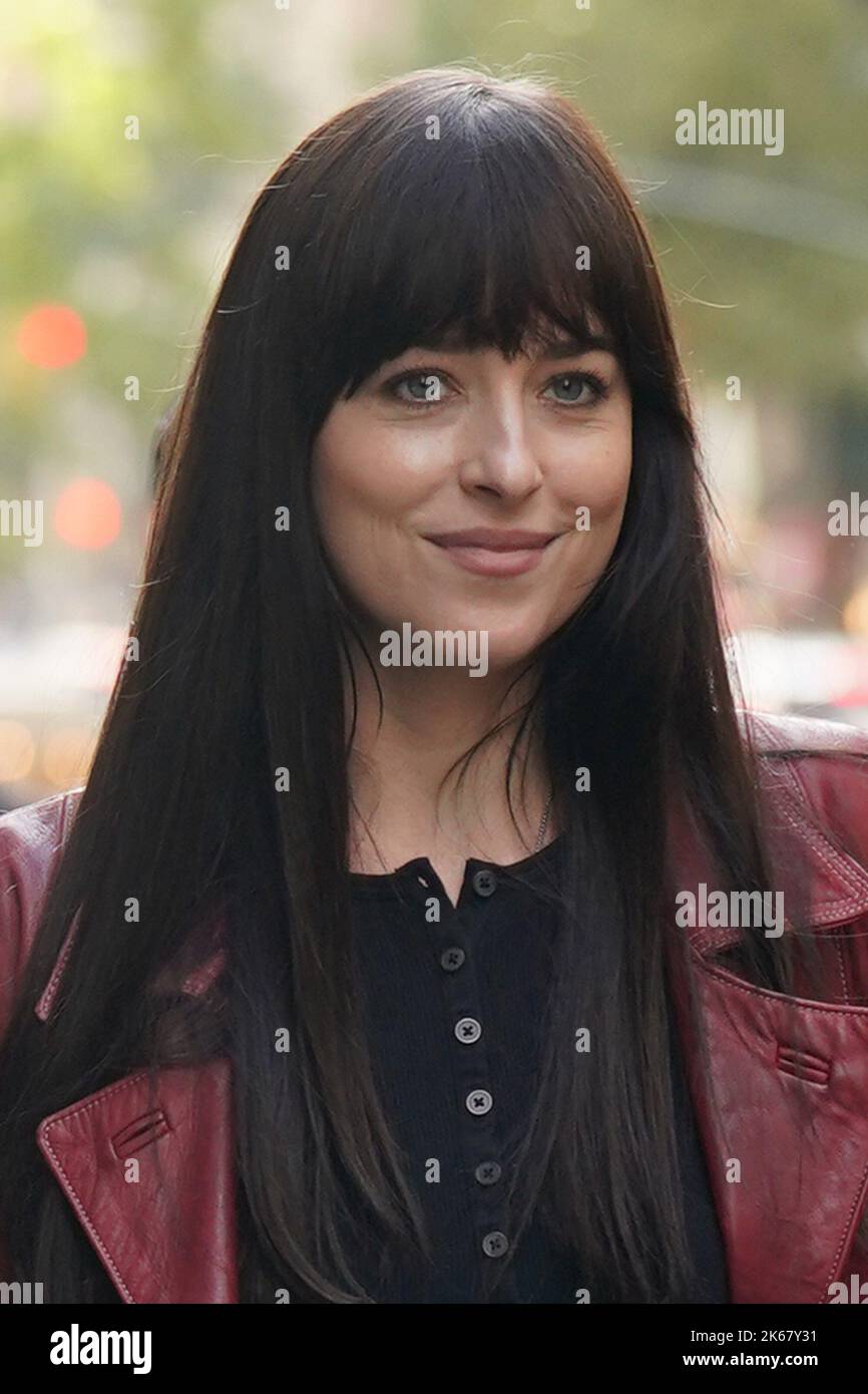 New York, NY, USA. 11th Oct, 2022. Dakota Johnson on location for MADAME WEB Movie Shoot, New ...