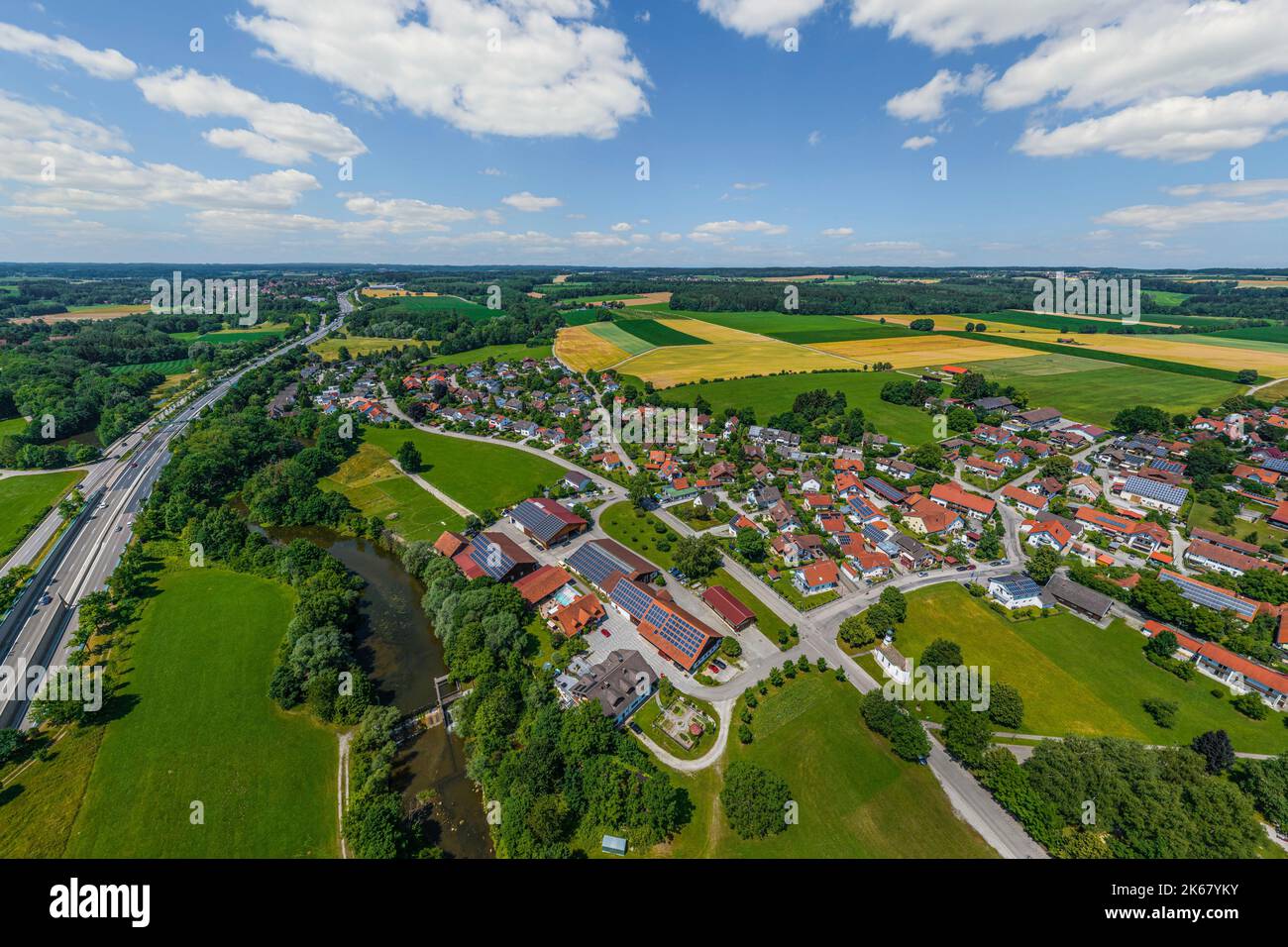 Eching on the Ammersee from above Stock Photo - Alamy