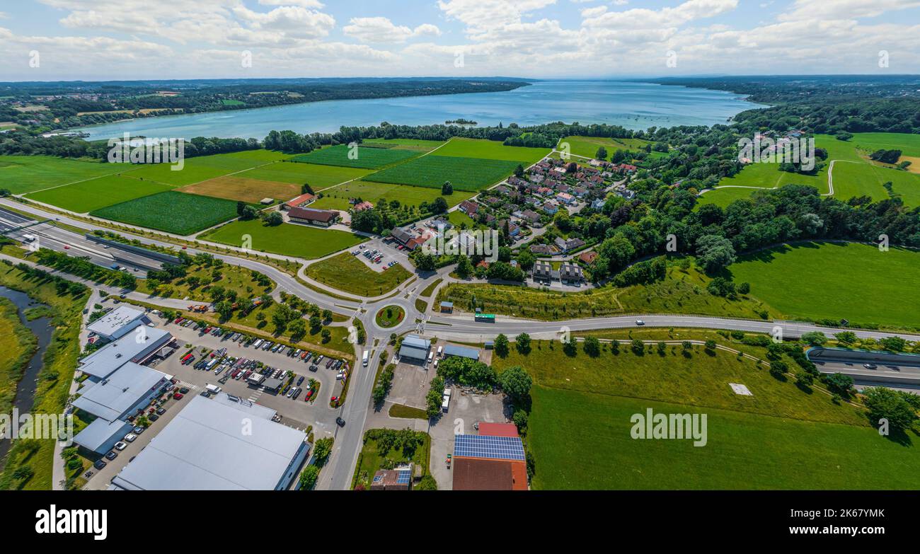 Eching on the Ammersee from above Stock Photo - Alamy