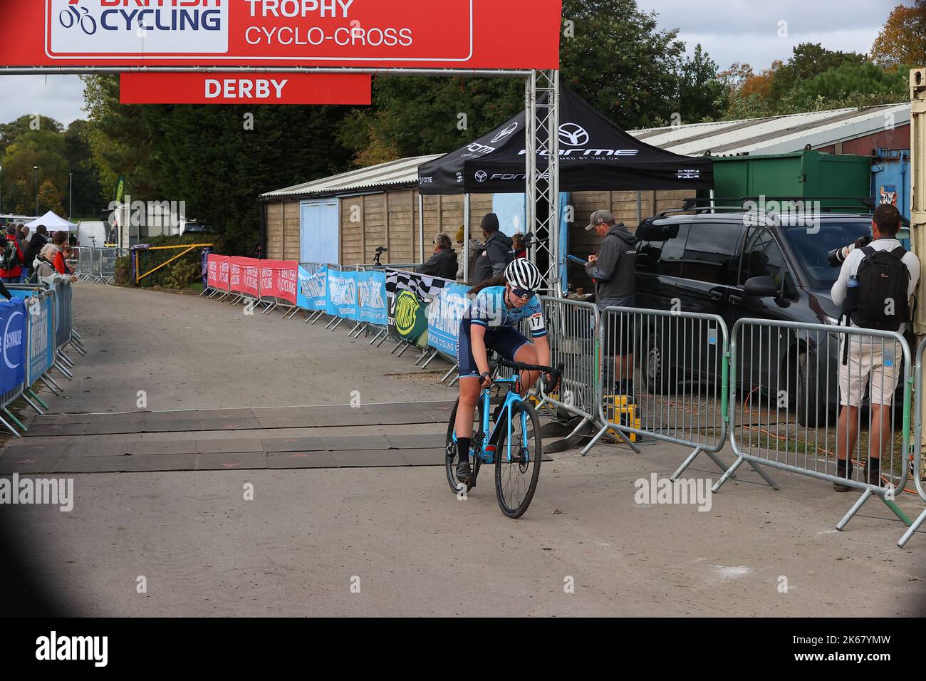 09.10.2022 Derby, England. Cyclocross. Lotta Mansfield (Montezuma's ...