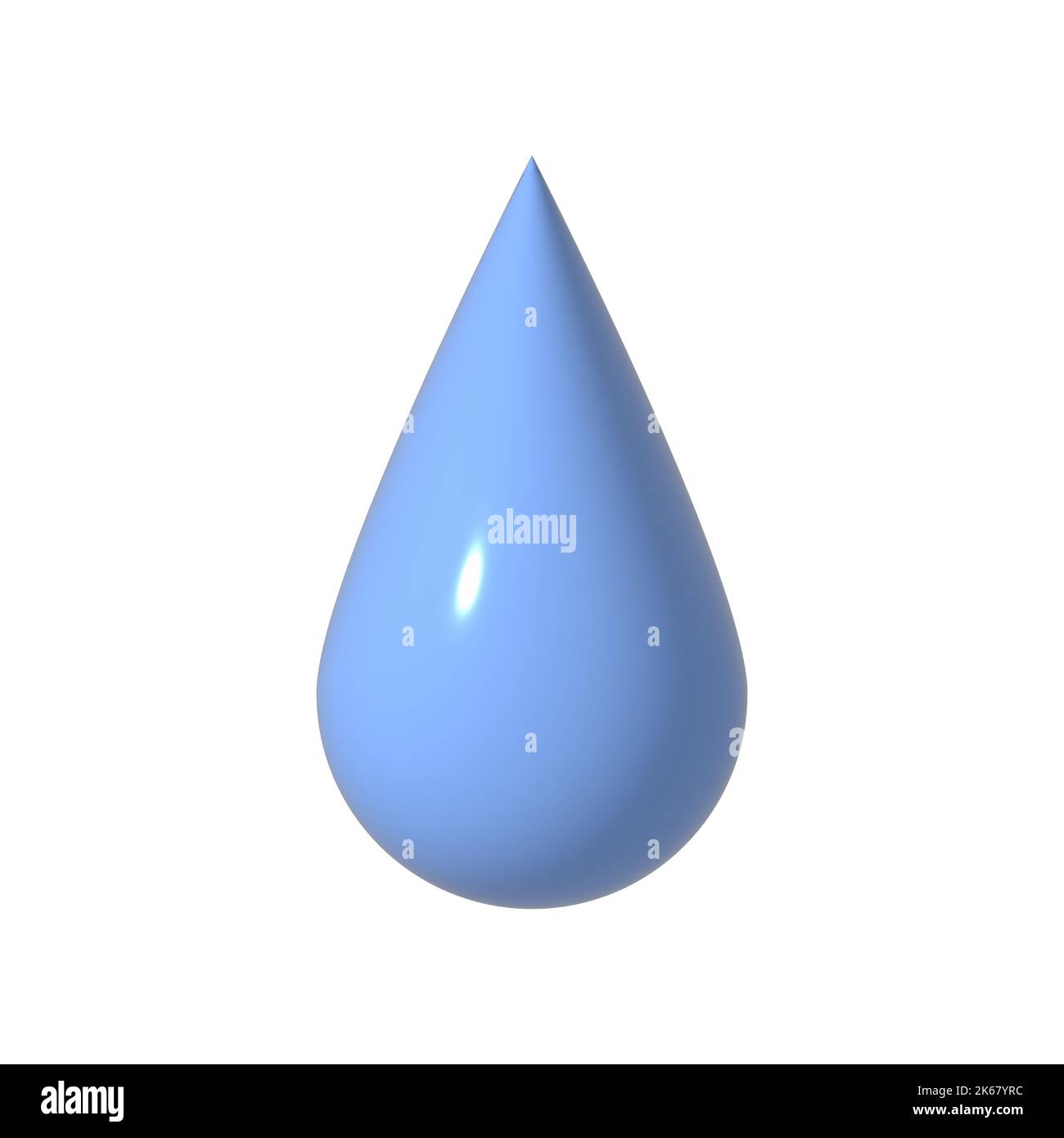 3D blue water drop icon. 3d rain weather element isolated on white ...