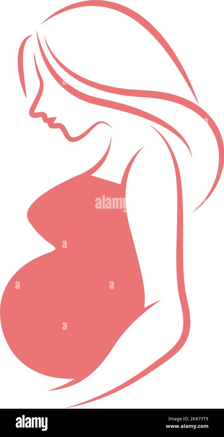 Pregnancy logo icon design illustration template Stock Vector Image ...