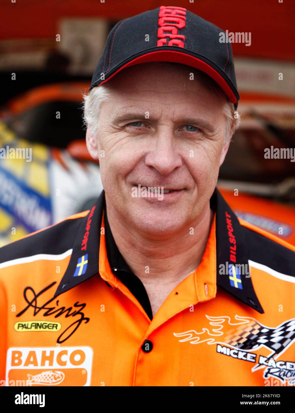Drag racing driver Mikael Kågered, Mantrop Park, Sweden Stock Photo - Alamy