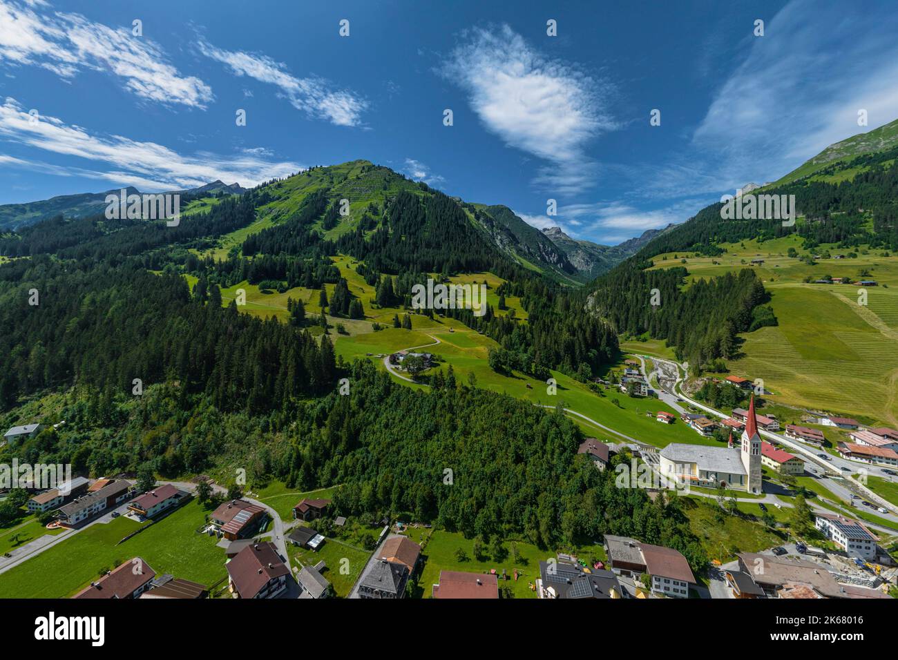 The region around the village of Holzgau in the tyrolean Lech valley ...