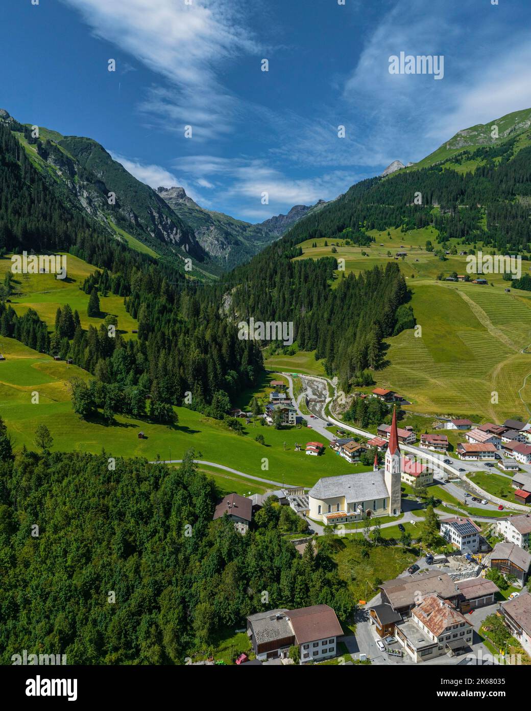 The region around the village of Holzgau in the tyrolean Lech valley ...