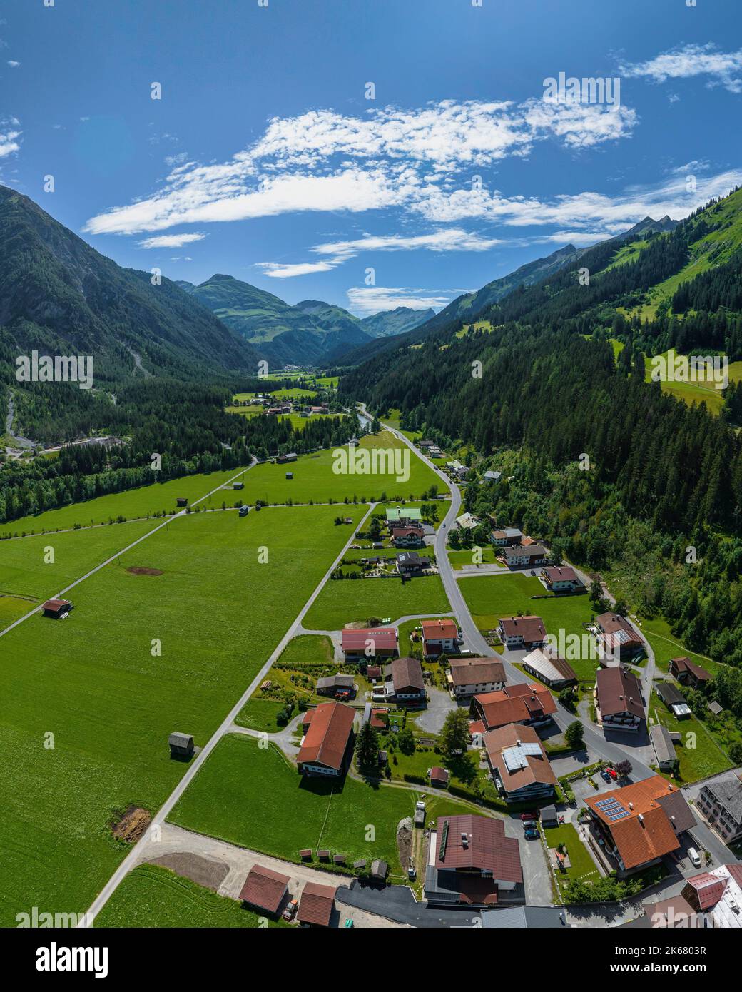 The region around the village of Holzgau in the tyrolean Lech valley ...