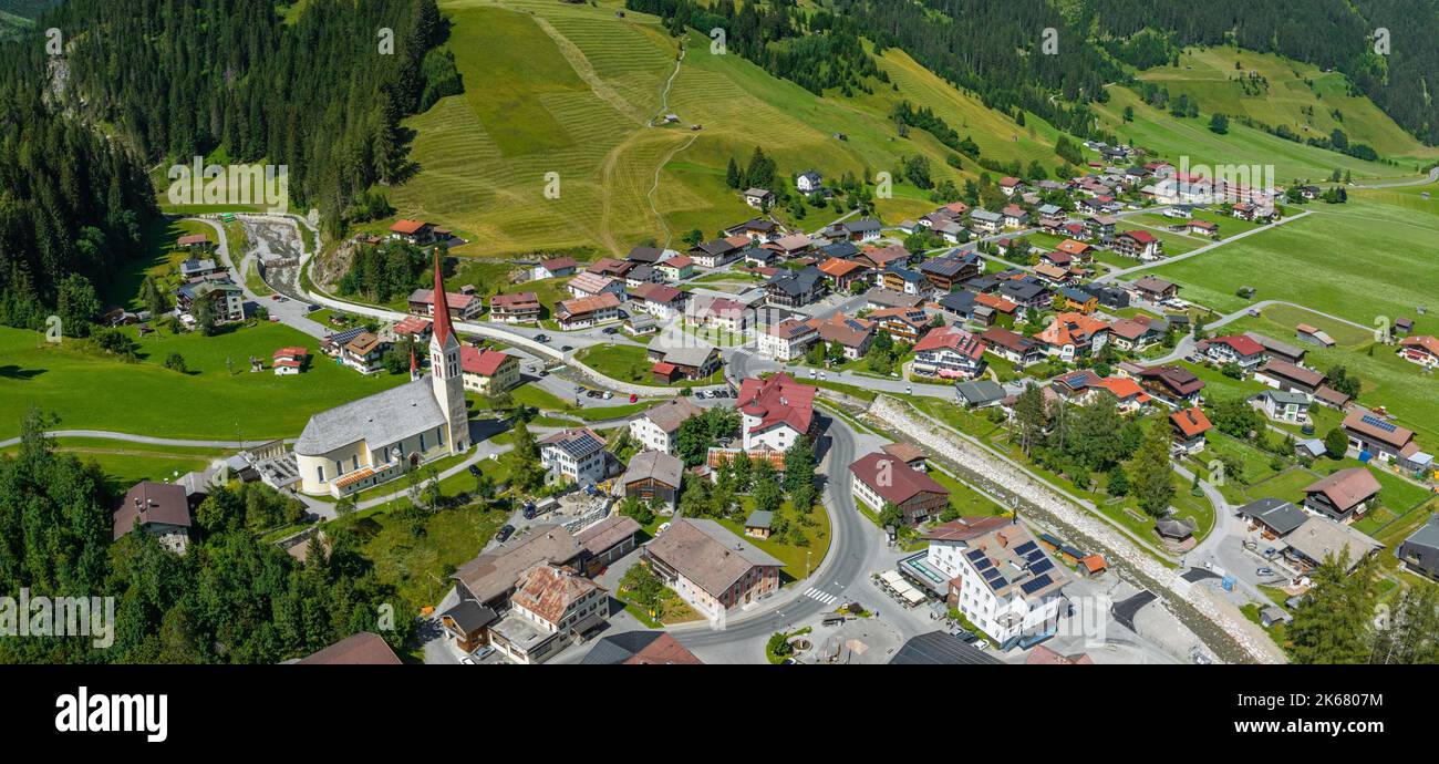 The region around the village of Holzgau in the tyrolean Lech valley ...