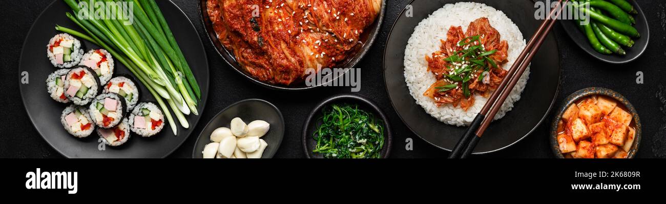 A set of Korean dishes Stock Photo - Alamy