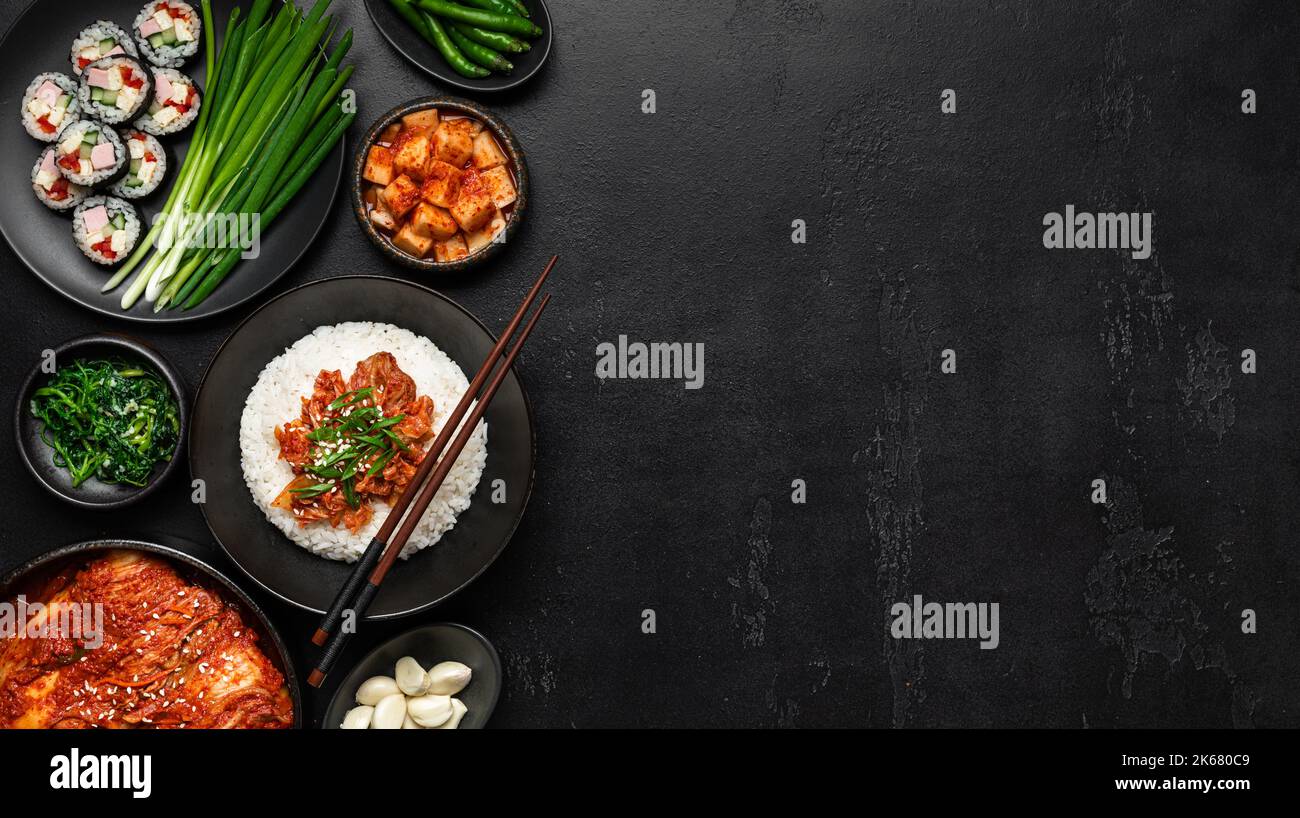 A set of Korean dishes Stock Photo - Alamy