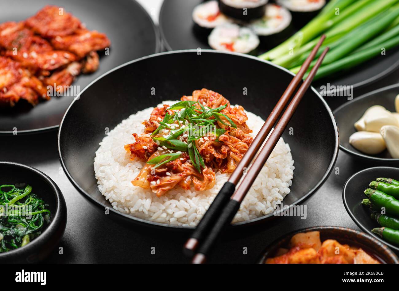 korean food set Stock Photo - Alamy