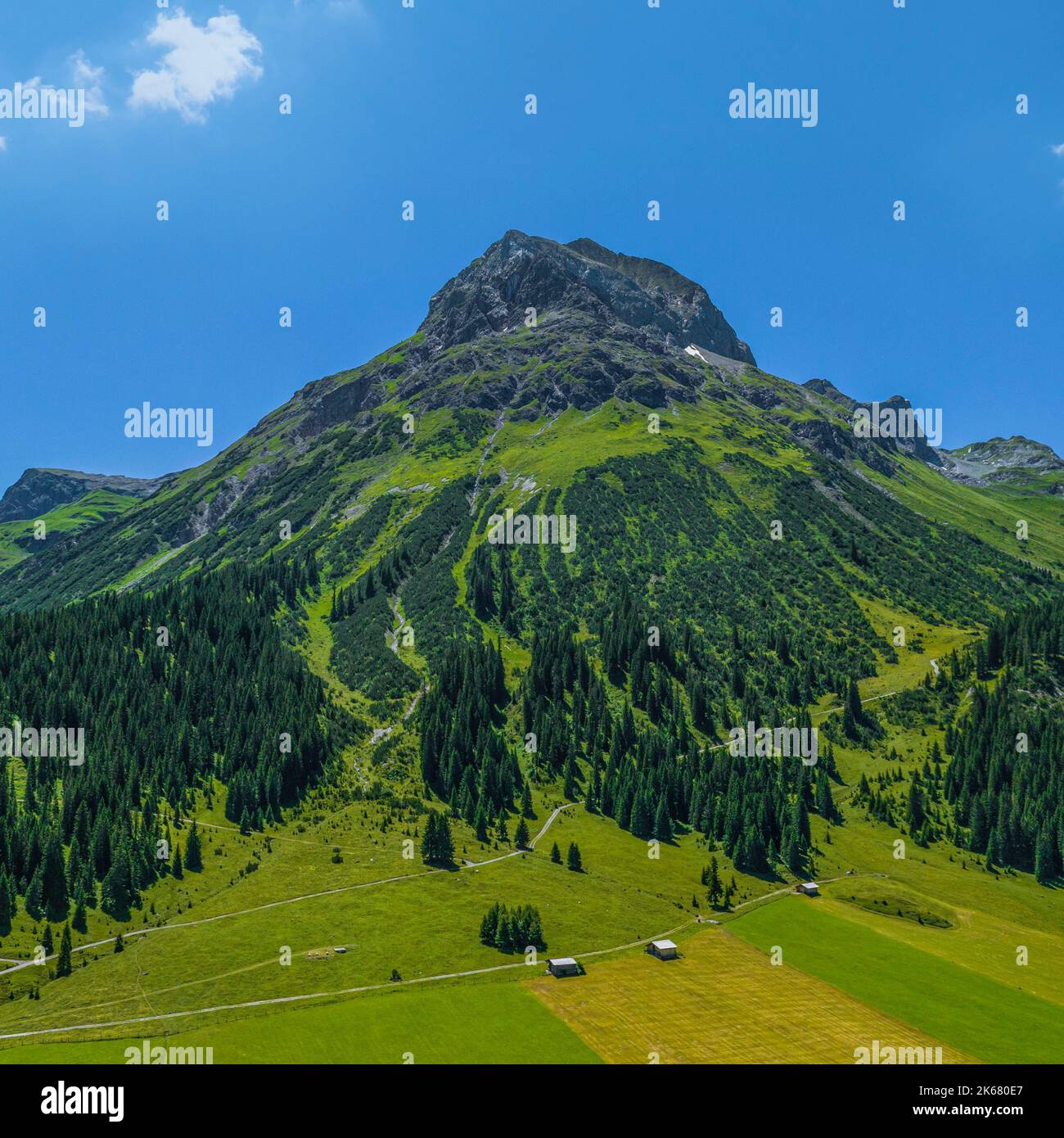 Impressive alpine nature around Lech on Arlberg Stock Photo - Alamy