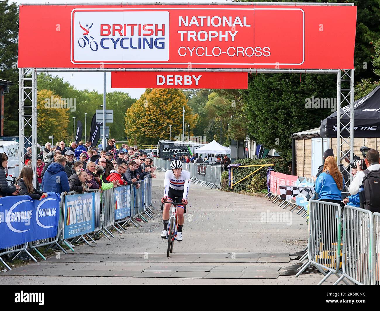 09.10.2022 Derby, England. Cyclocross. Thomas Mein (Hope Factory Racing ...