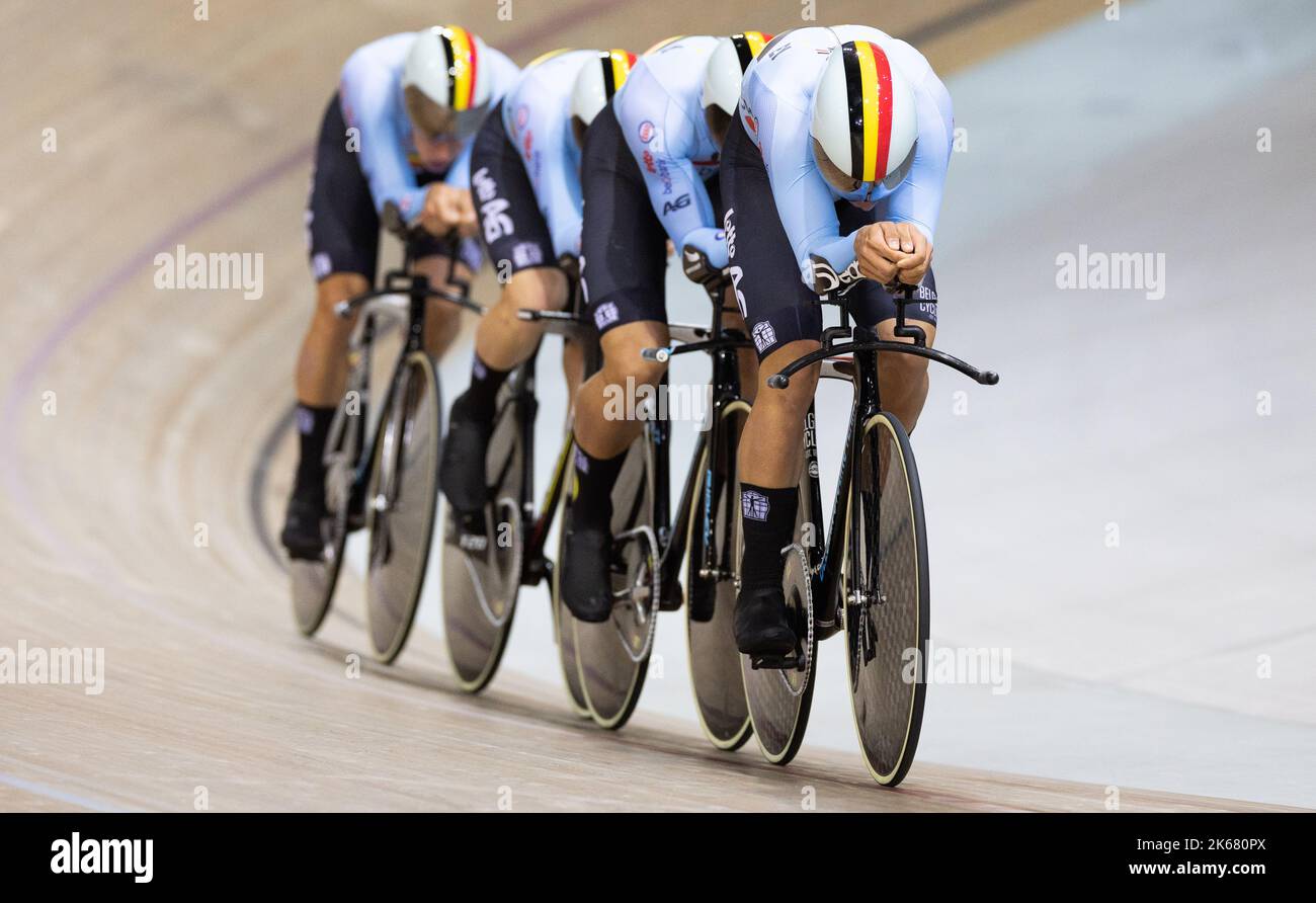 The Belgian team with (not in order pictured) Belgian Tuur Dens ...