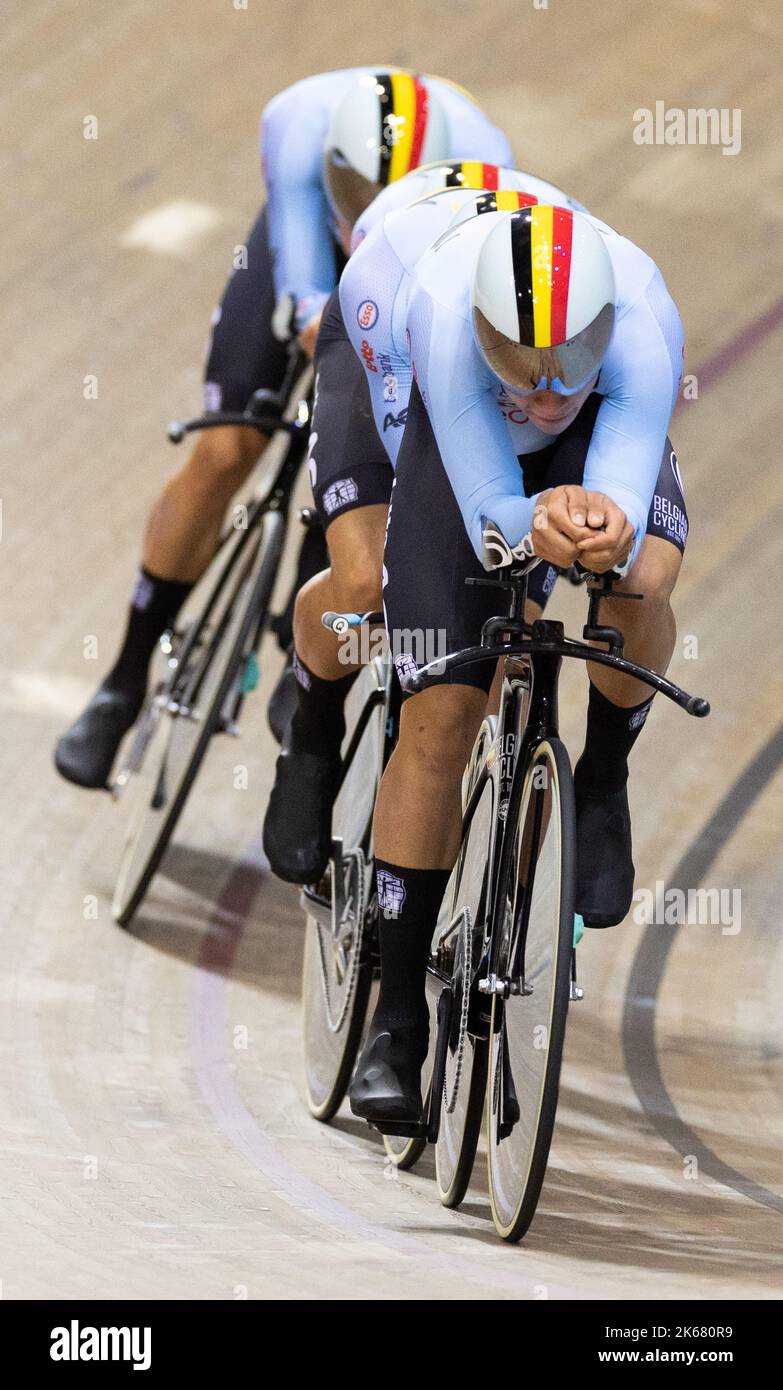 The Belgian team with (not in order pictured) Belgian Tuur Dens ...