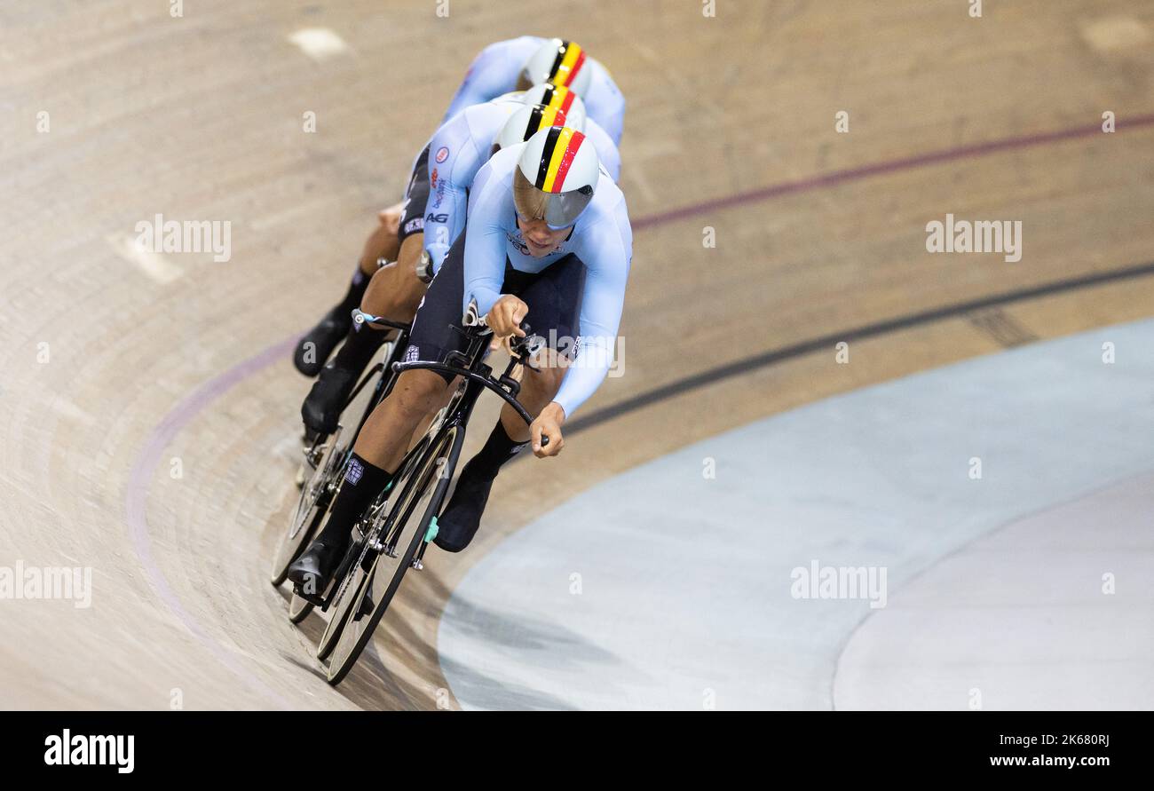 The Belgian team with (not in order pictured) Belgian Tuur Dens ...