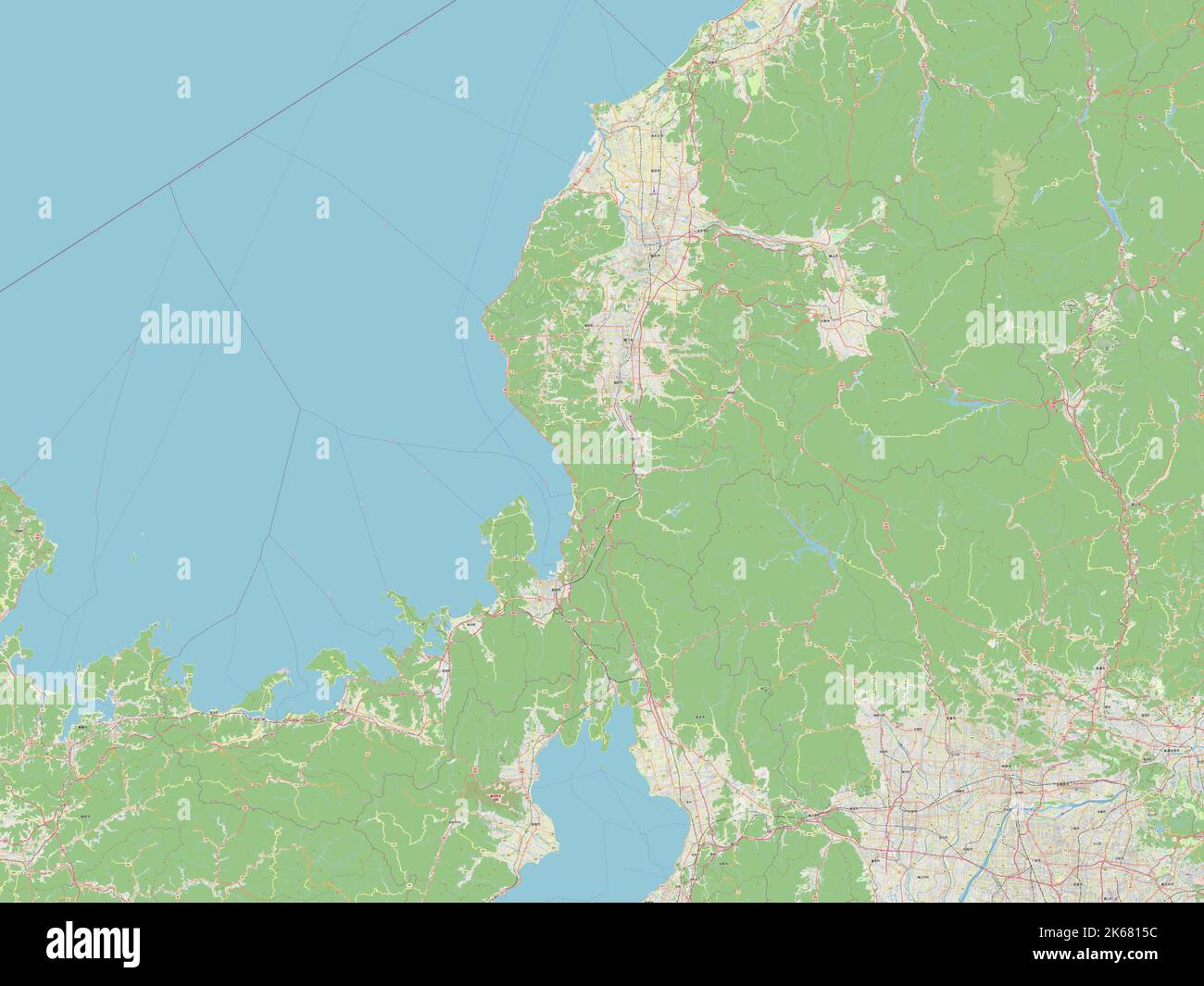 Fukui, prefecture of Japan. Open Street Map Stock Photo - Alamy