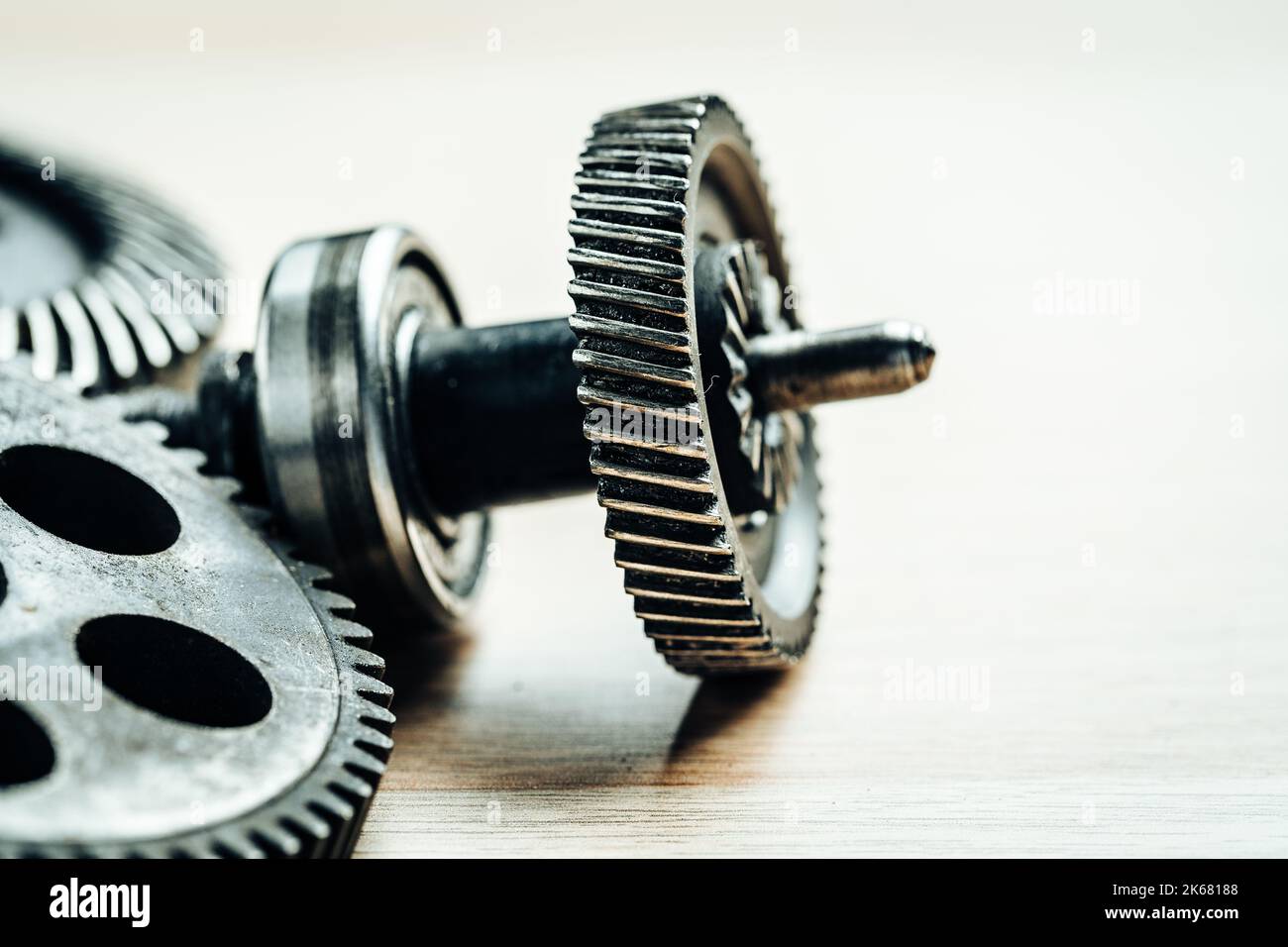 Gears from an old industrial machine Stock Photo - Alamy