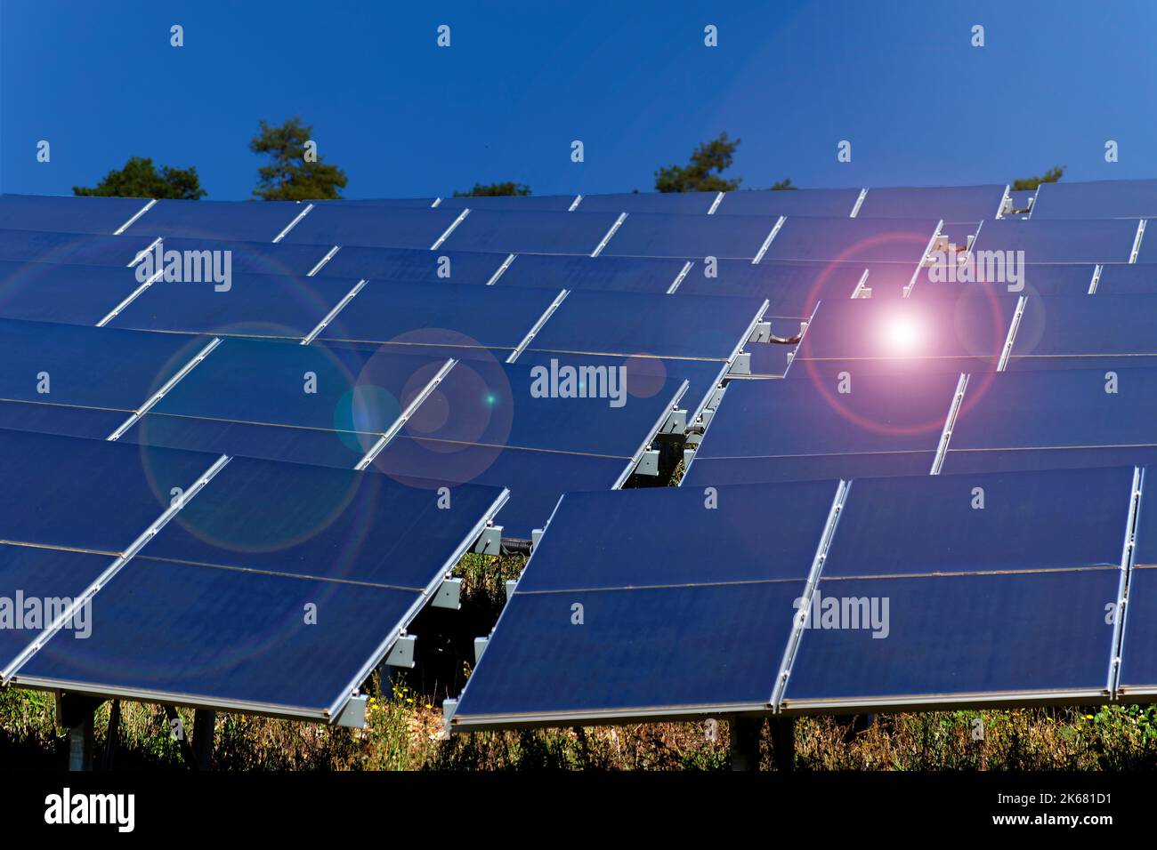 Rural Solar panels Stock Photo - Alamy