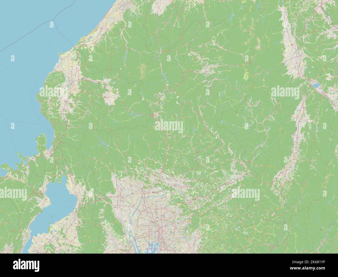 Gifu, prefecture of Japan. Open Street Map Stock Photo - Alamy