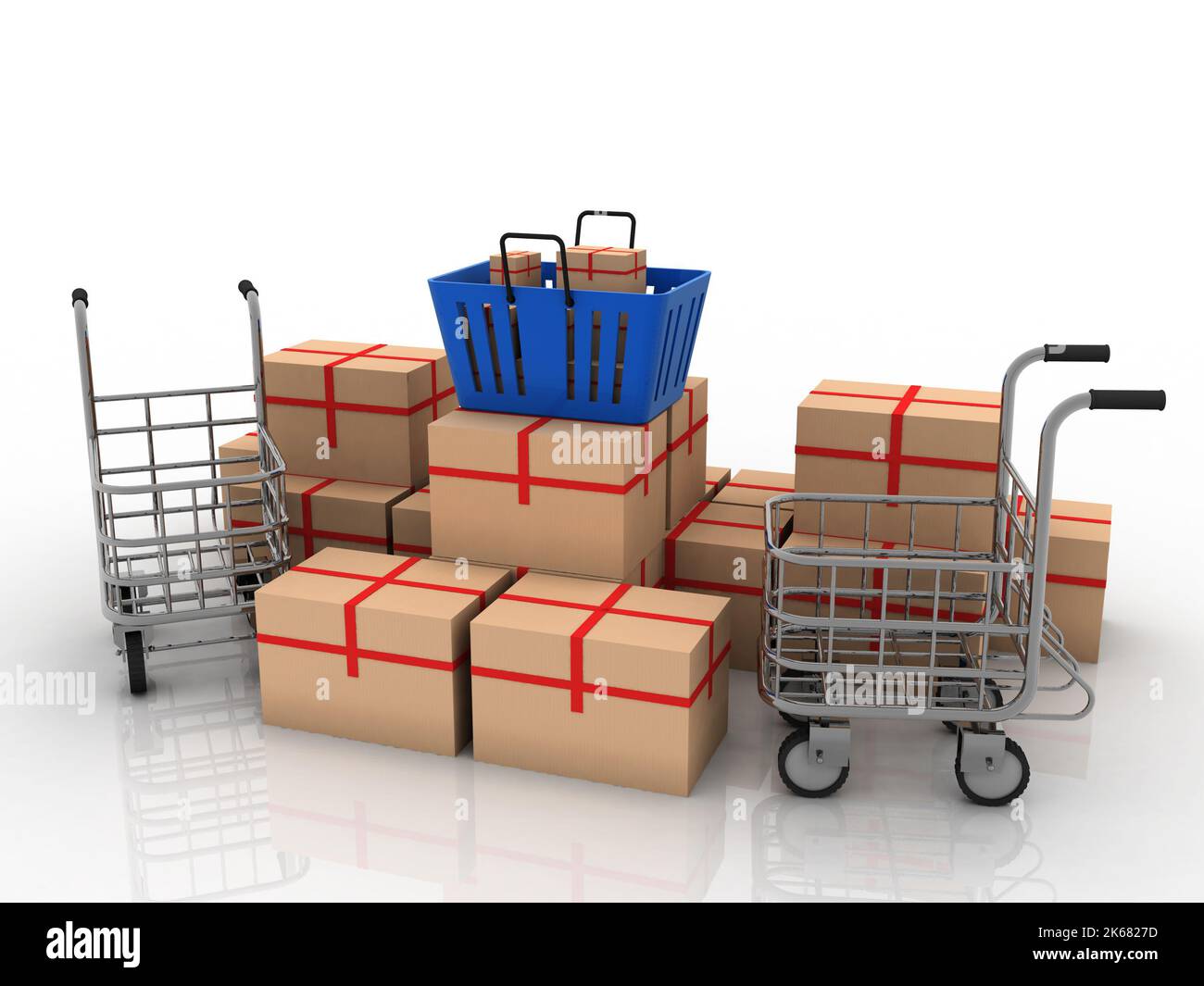 Trolley of cardboard hi-res stock photography and images - Alamy