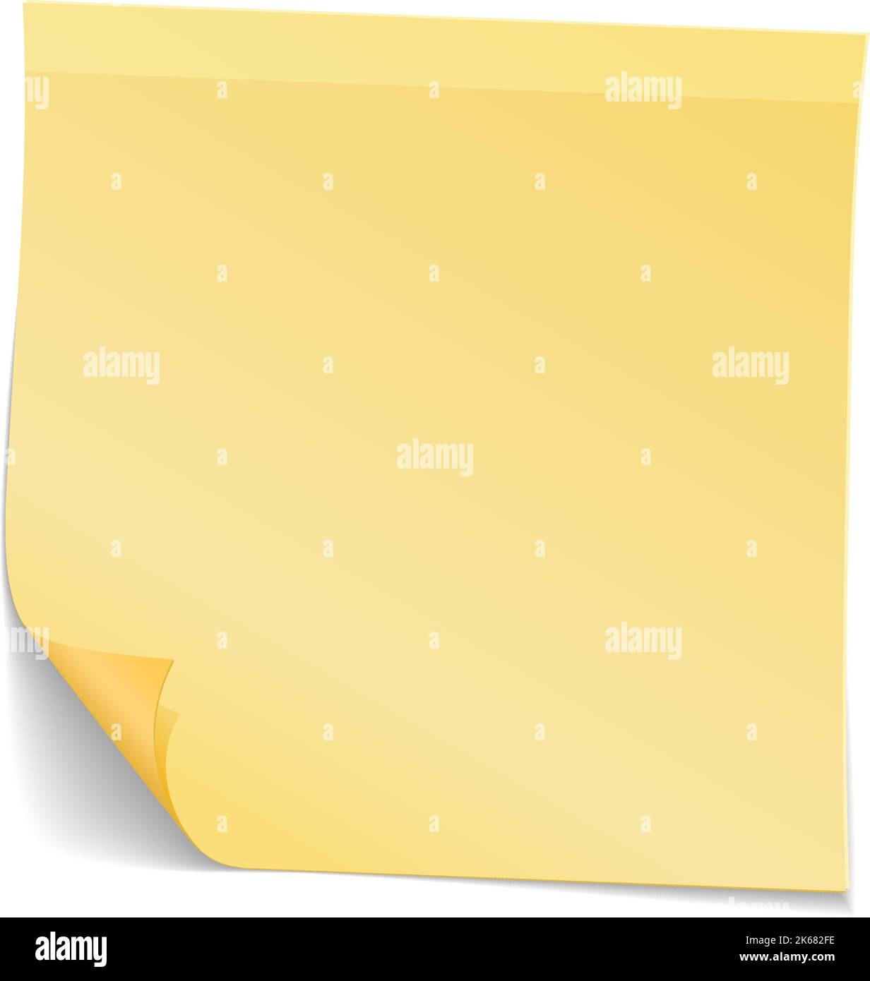 Curled corner memo note. Realistic sticky note Stock Vector Image & Art ...