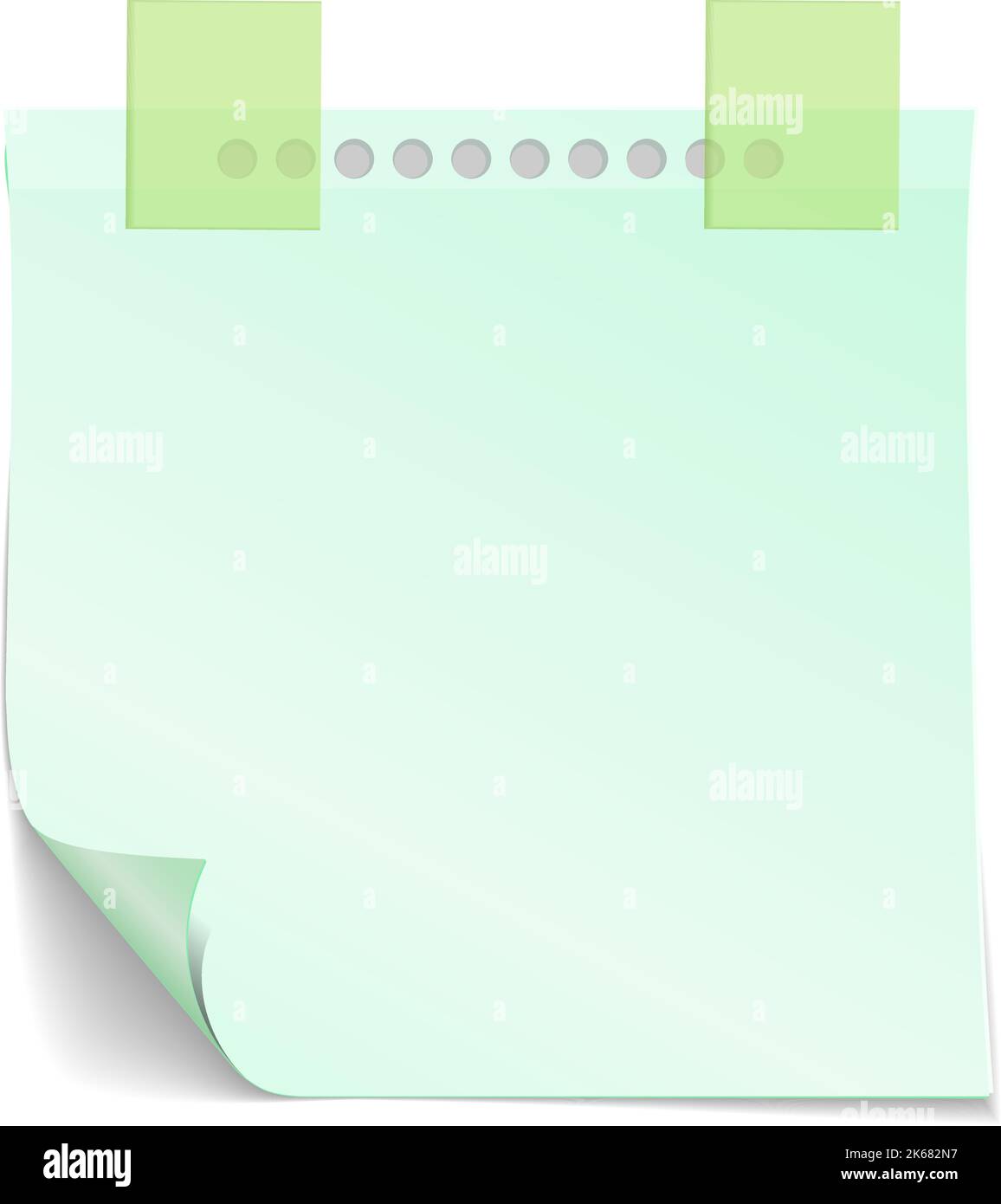 Curled corner paper square. Reminder note mockup Stock Vector Image ...