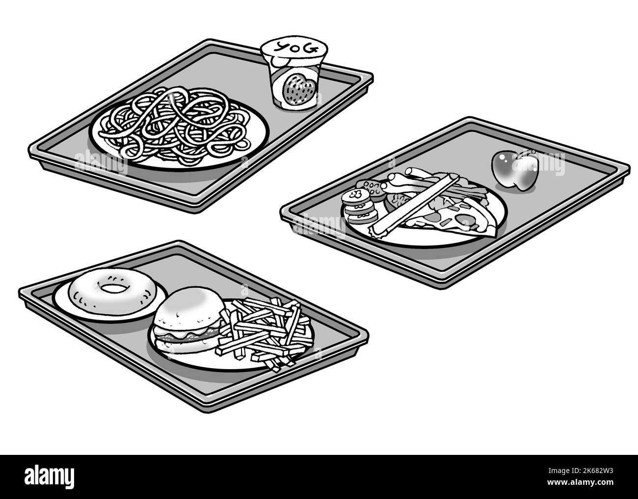 School Cafeteria Clipart Black And White
