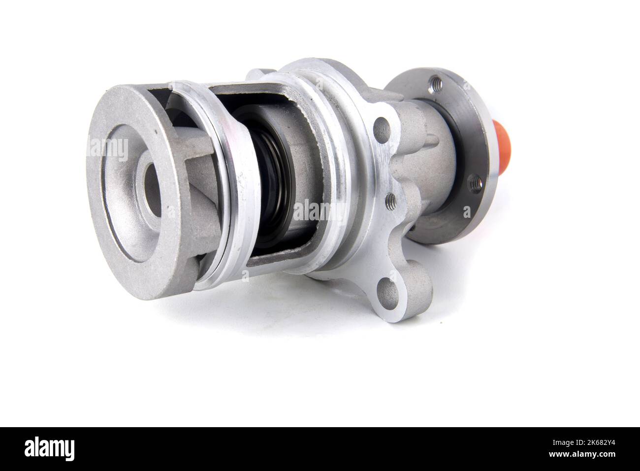 Car water pump isolated on white. automobile spare parts Stock Photo ...