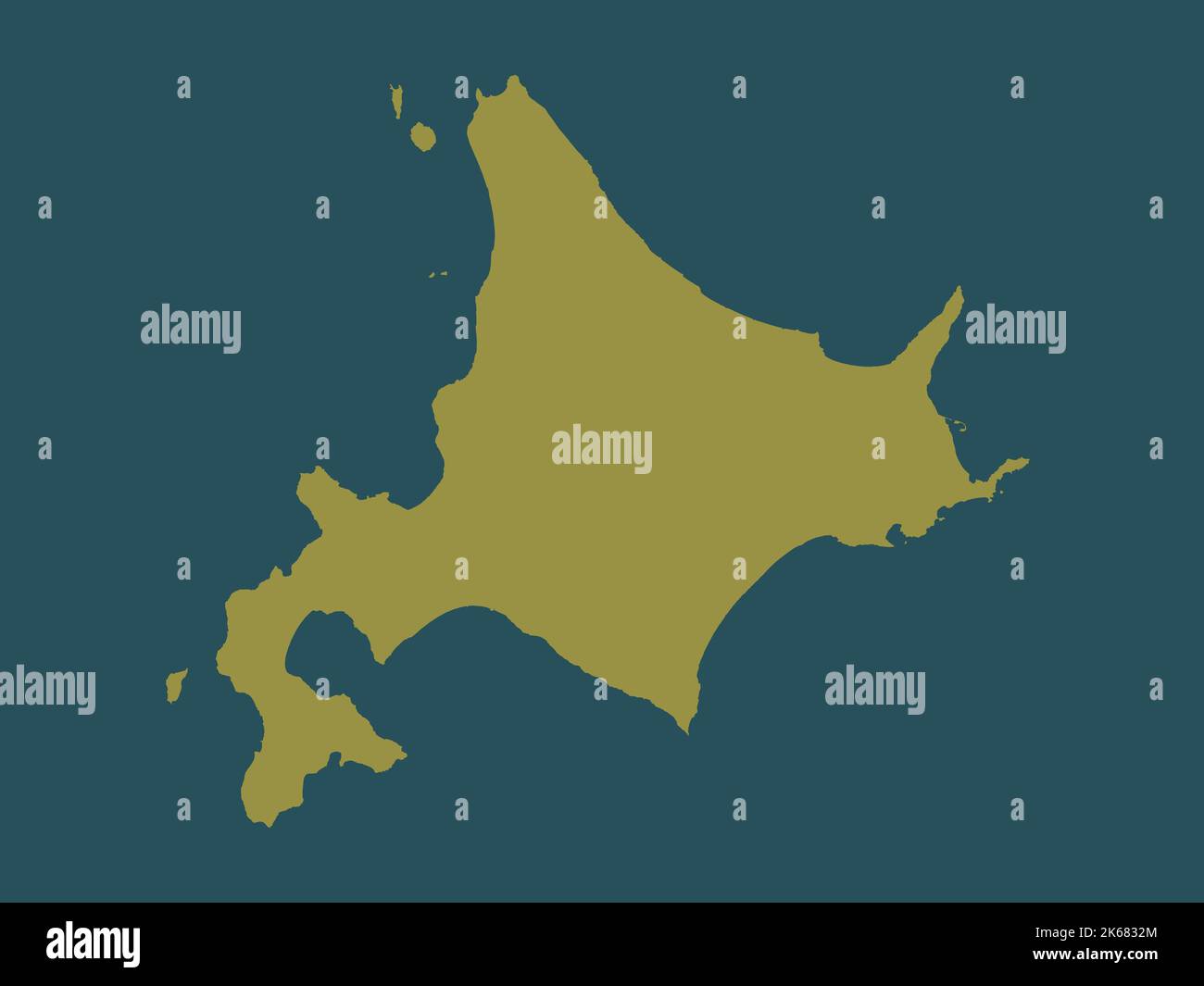 Hokkaido, circuit of Japan. Solid color shape Stock Photo - Alamy