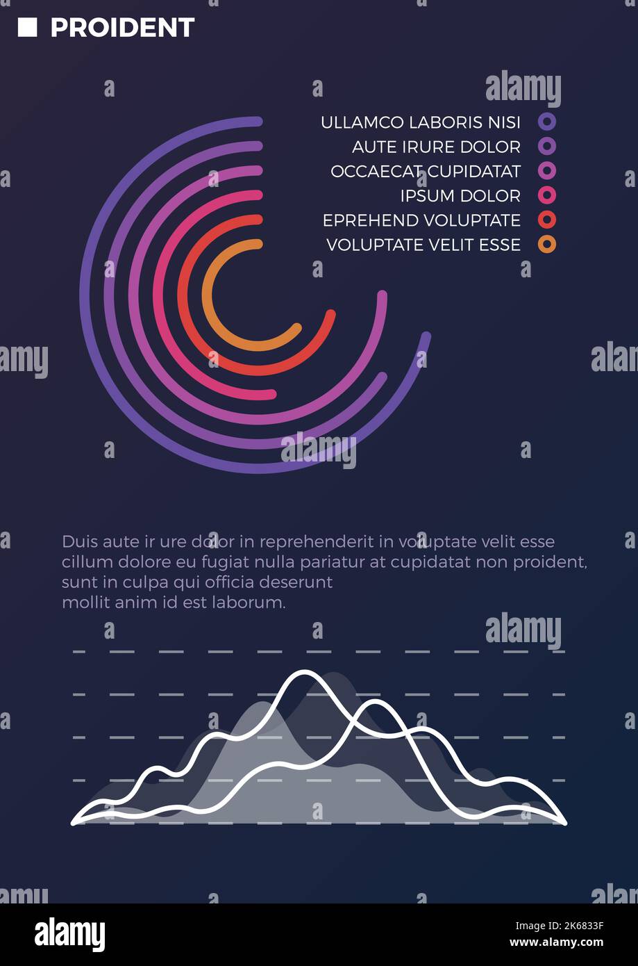 Statistic chart and diagram. Infographic data page template Stock ...