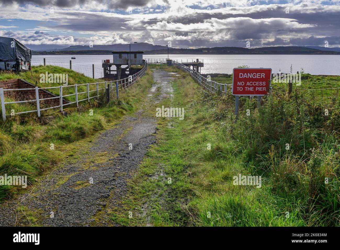 The old ferry terminal at Achnacroish on the Isle of Lismore, Argyll ...