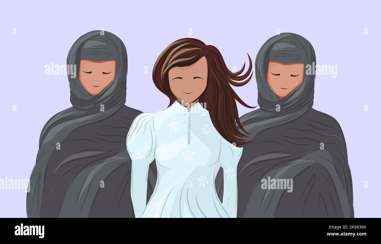 Poster against wearing the hijab, Iranian protest. Women's Protest in ...