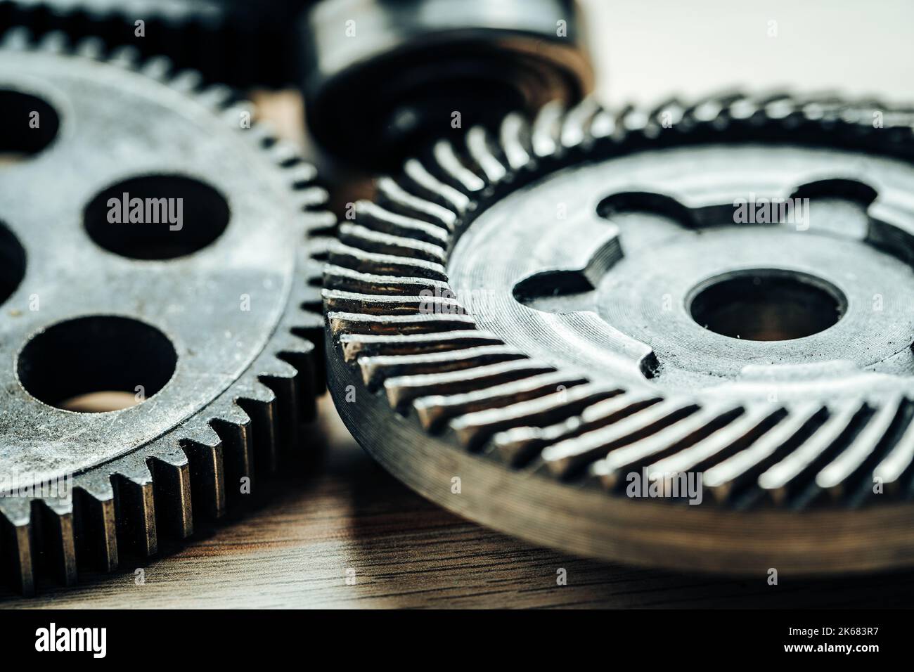 Gears from an old industrial machine Stock Photo - Alamy